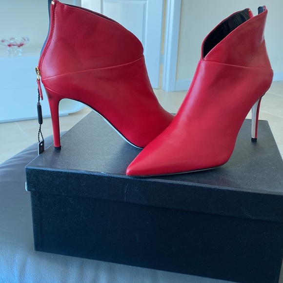 Grigiarancio | Shoes | Nwt Bright Red Boots Made In Italy | Poshmark